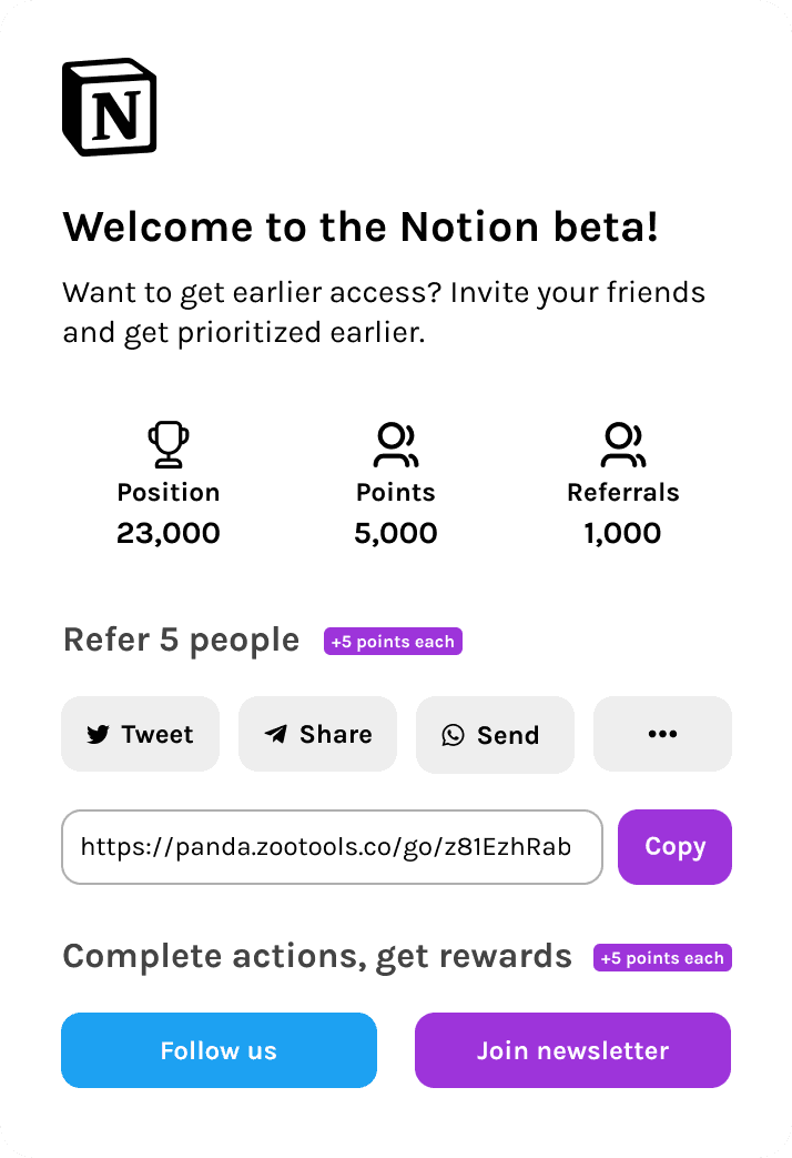 Referral Marketing Tool - Create viral waiting lists, gamified competitions, Pre-launch ...